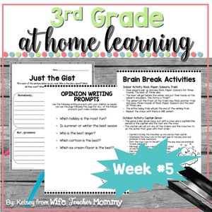 3rd Grade at Home Learning Activities Bundle - Etsy