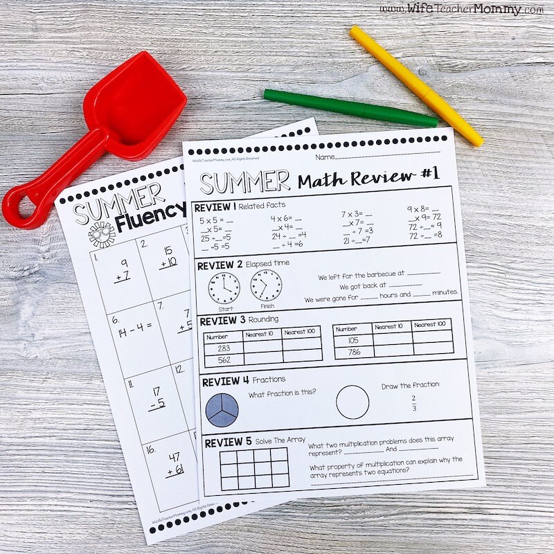 3rd Grade Summer Review Packet for Summer Learning - Etsy