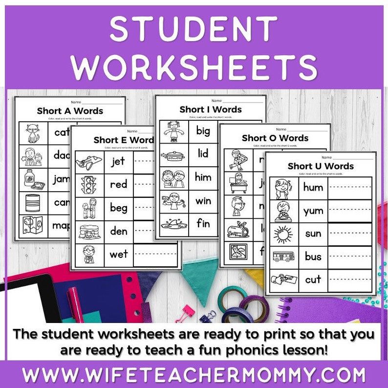 Phonics Practice: Short Vowels CVC, Long Vowels Cvc-e, Long Vowel Teams ...