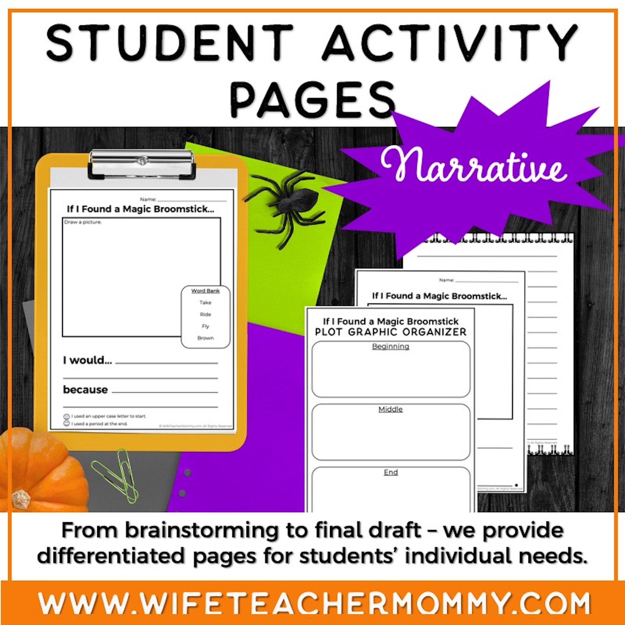 October Writing Prompts Prek-3rd Grades PRINTABLE - Etsy