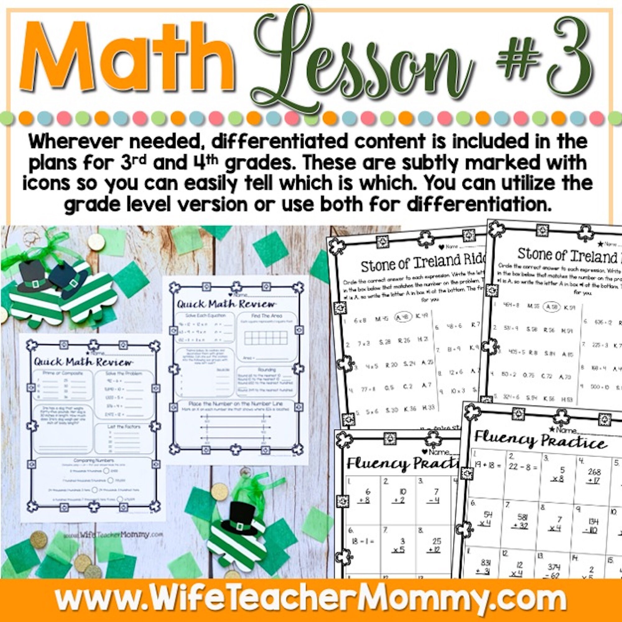 March Homeschool Lessons for 3rd and 4th Grade Math & Language - Etsy