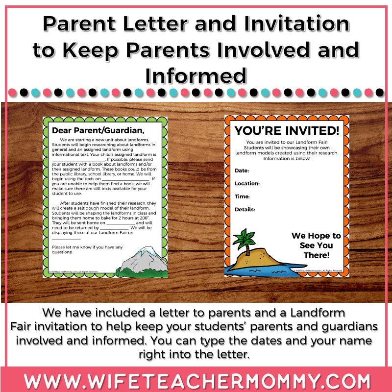 Lower and Upper Grades Landforms Research Unit print Version - Etsy