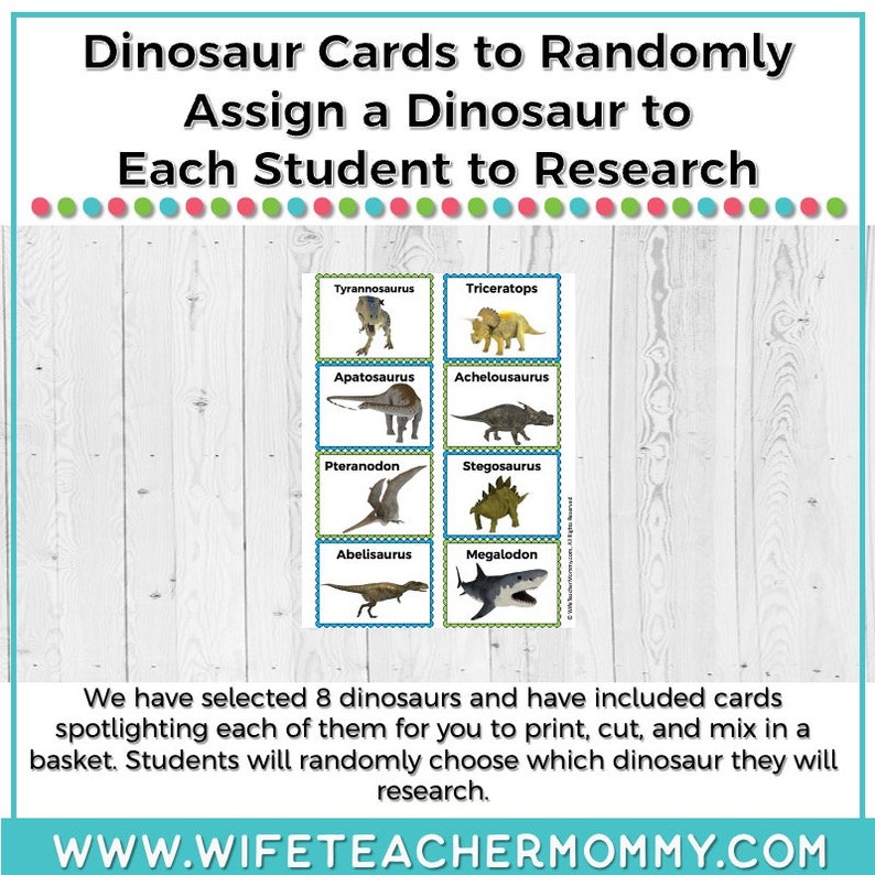 Lower and Upper Grades Dinosaur Research Unit (print Version) - Etsy