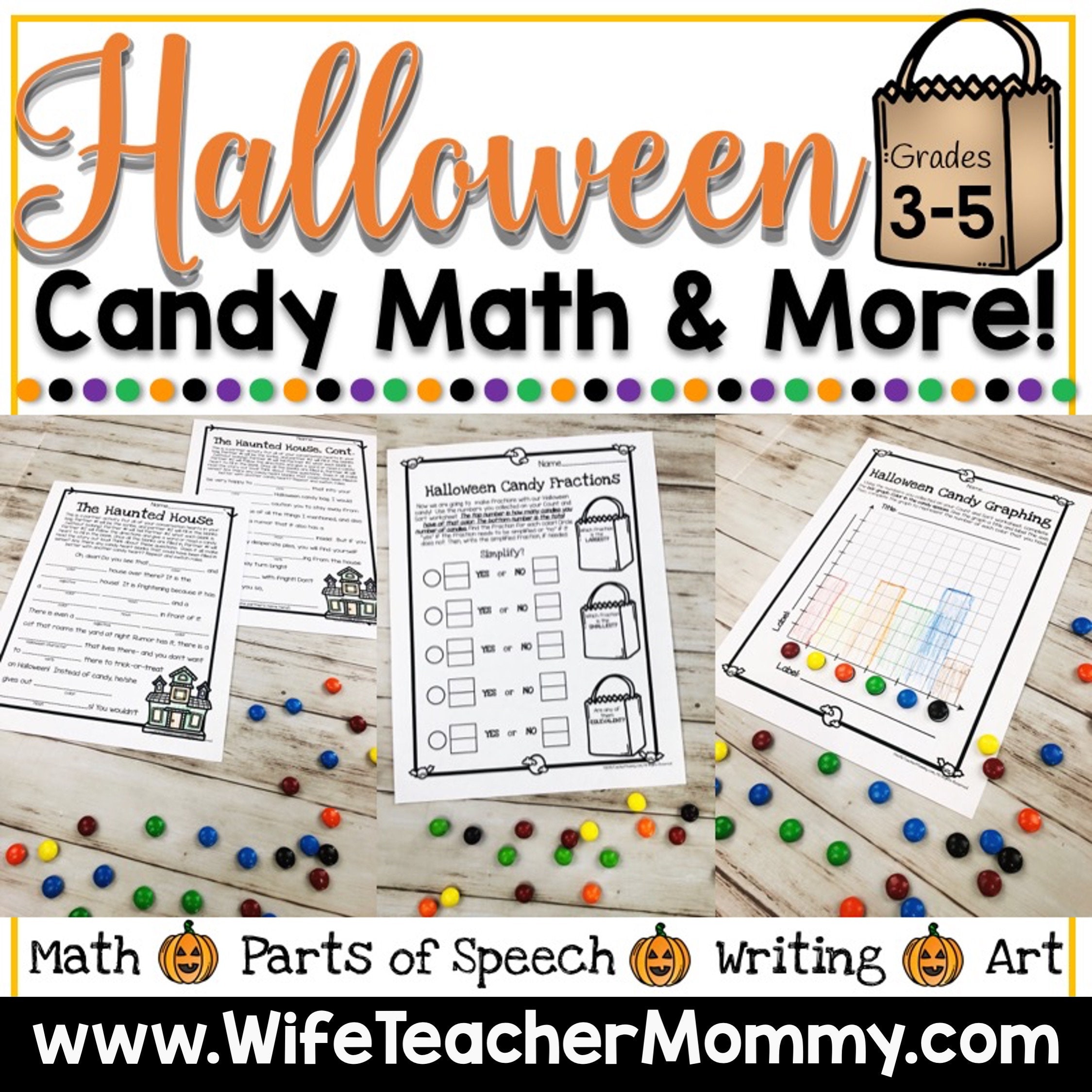 Halloween Candy Math Activities & More for 3rd, 4th, and 5th Grade - Etsy