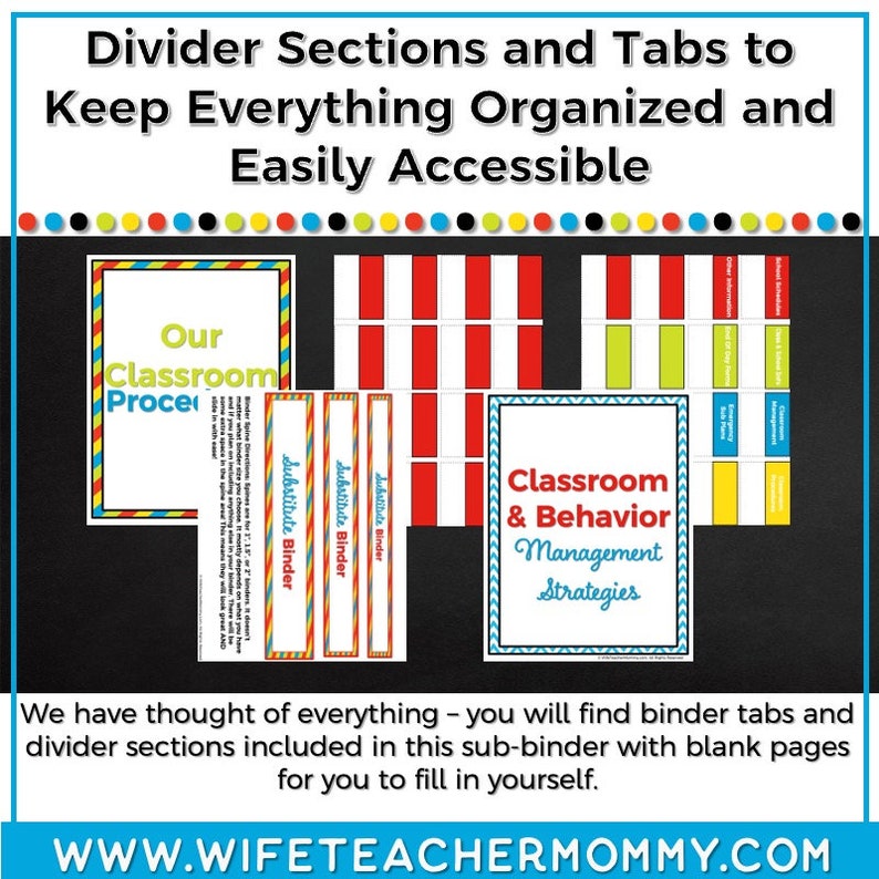 Editable Amusement Park Substitute Binder print Version - Etsy