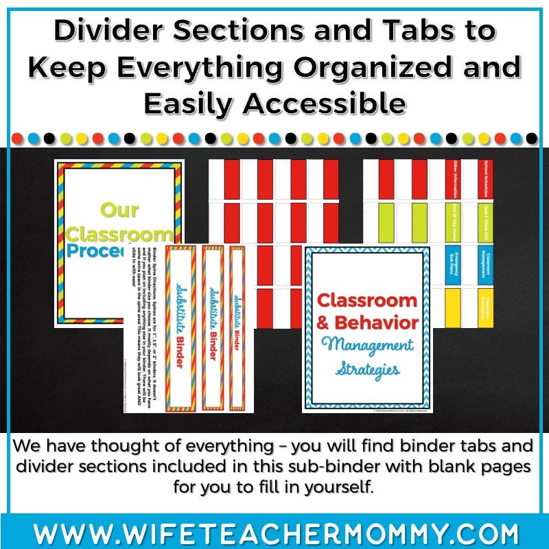 Editable Amusement Park Substitute Binder print Version - Etsy