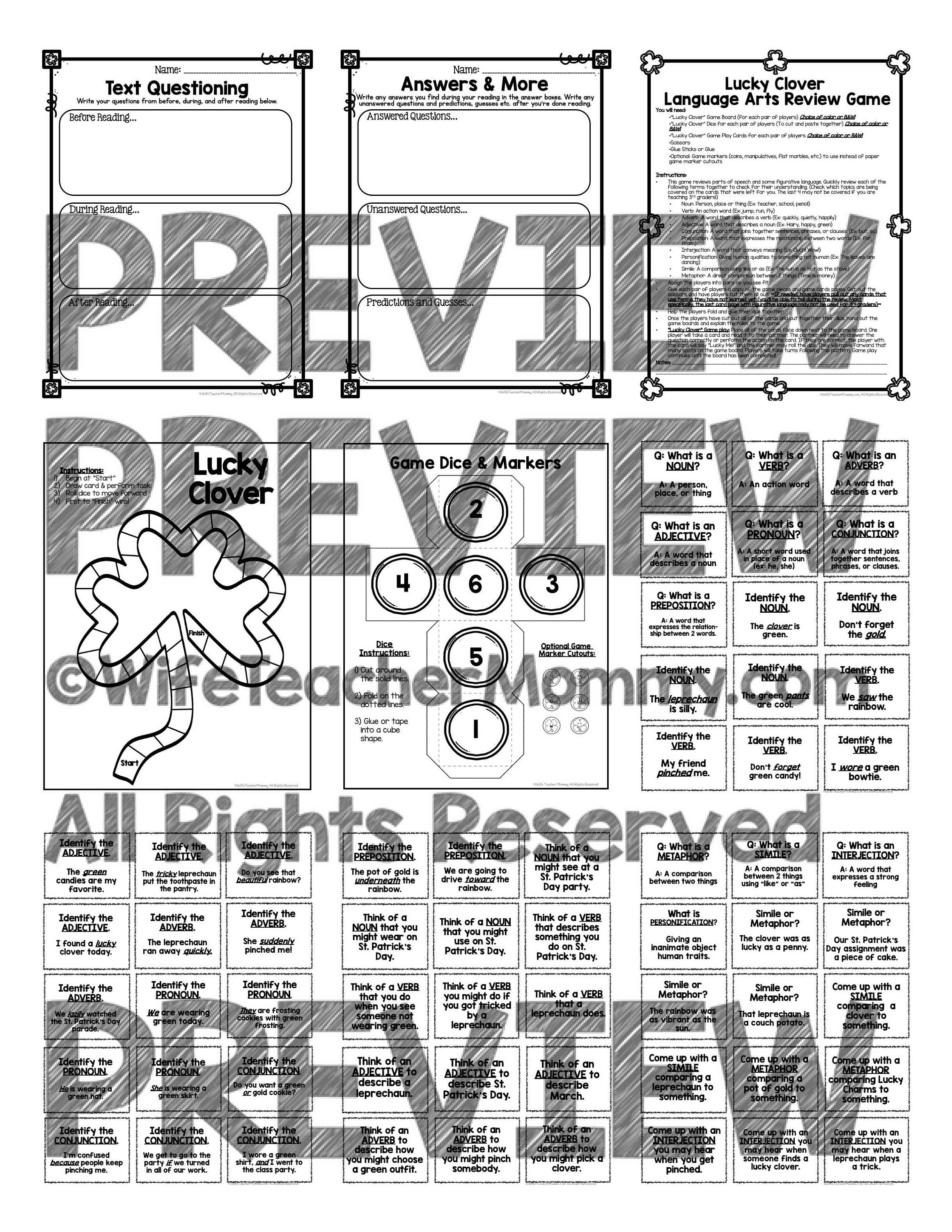 March Homeschool Lessons for 5th and 6th Grades Language Arts - Etsy