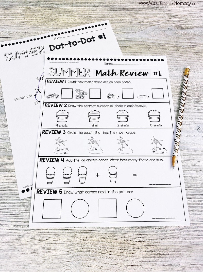 Pre-k Summer Review/kindergarten Prep Summer Learning Packet - Etsy