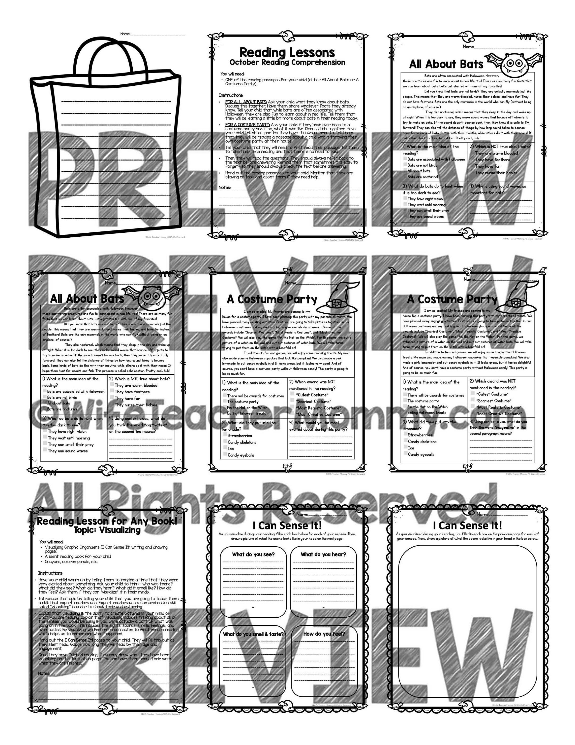 October Homeschool Lessons for 3rd and 4th Grades Language Arts - Etsy