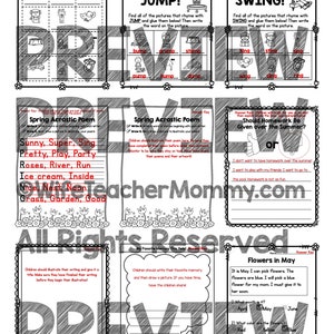 May Homeschool Lessons for Kindergarten Language Arts | Etsy