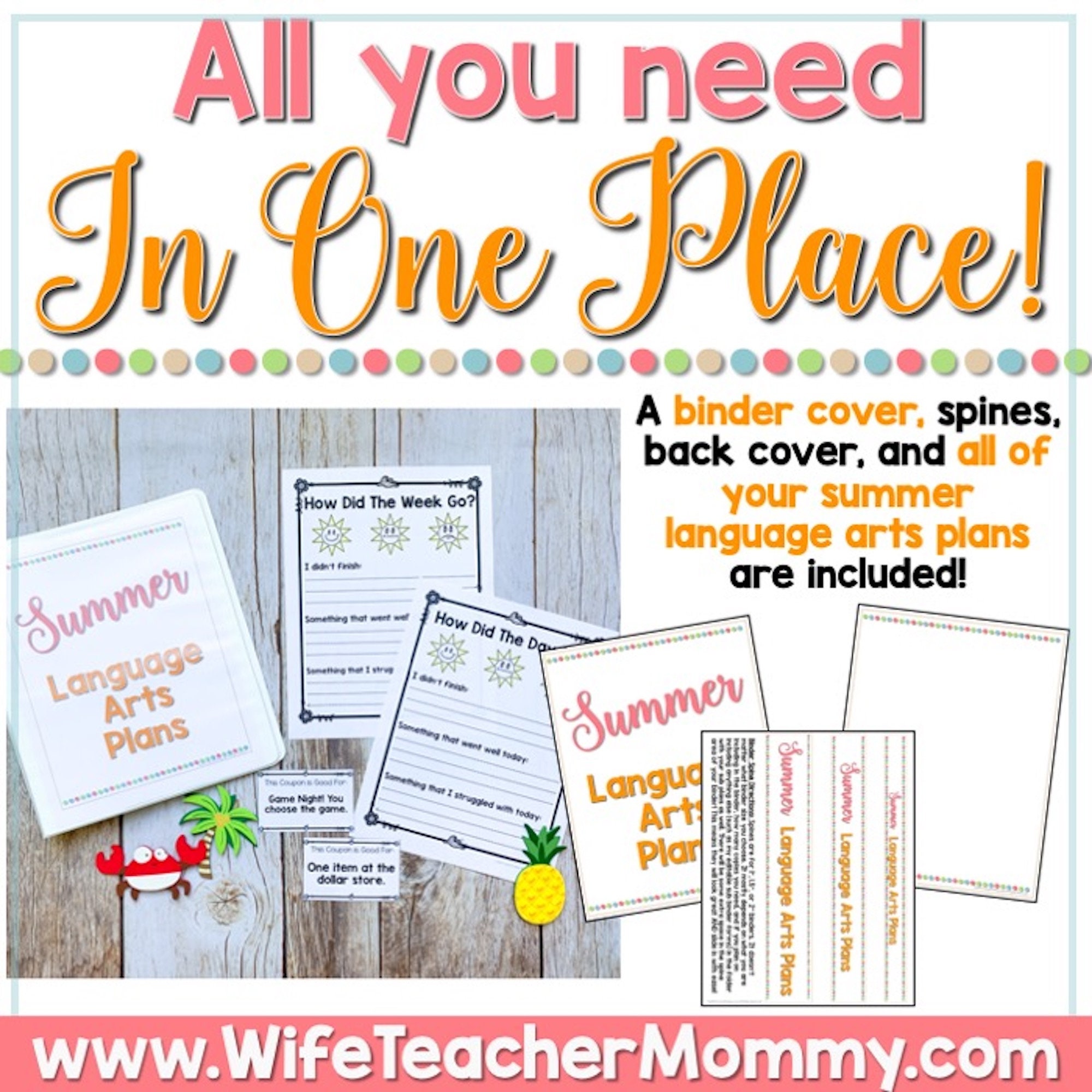 Summer Homeschool Lessons for 3rd and 4th Grades Language Arts | Etsy