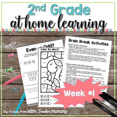 2nd Grade at Home Learning Activities Week 2 - Etsy