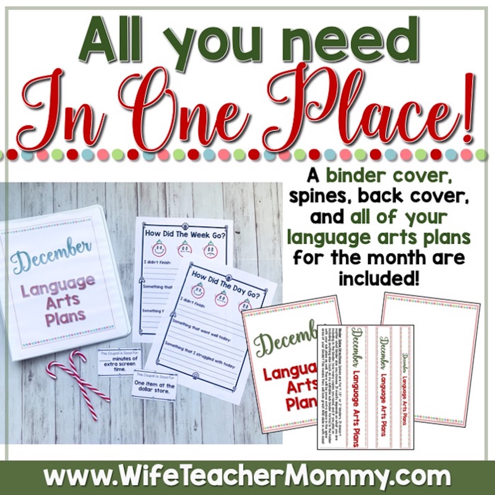 December Homeschool Lessons for 5th and 6th Grades Language Arts - Etsy