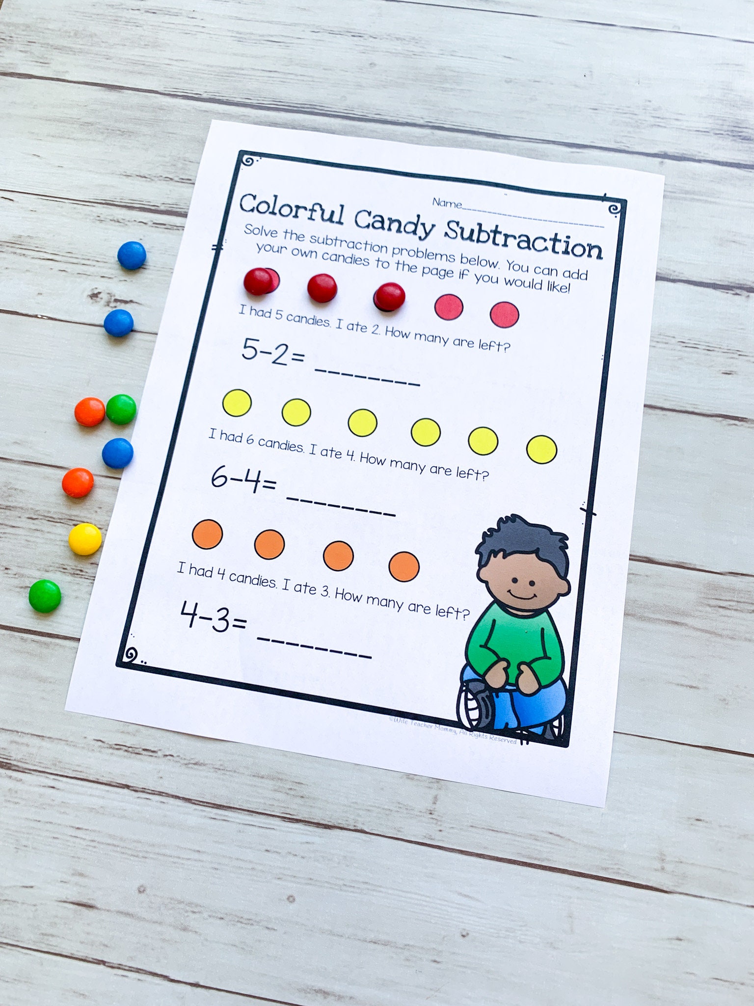 Colorful Candy Math & More Activities for 1st and 2nd Grades - Etsy