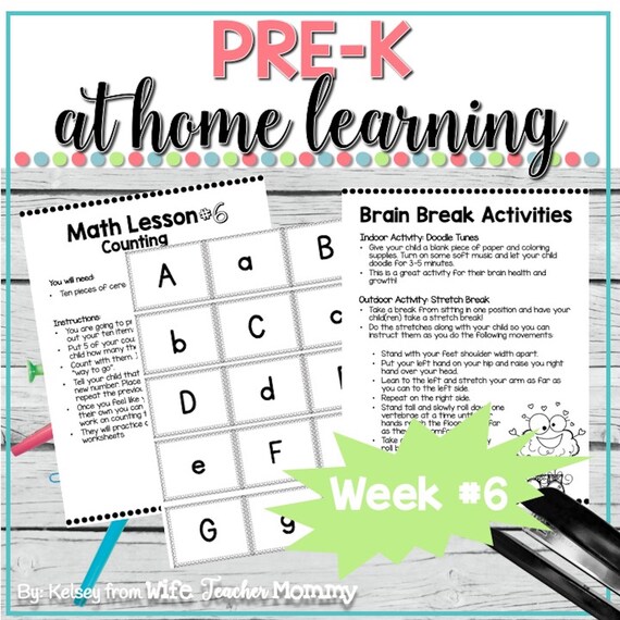 Pre-k at Home Learning Activities Week 6 - Etsy