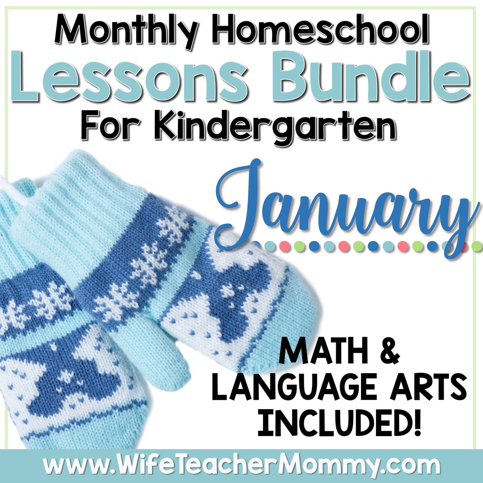 January Homeschool Lessons Kindergarten Math & Language Arts - Etsy