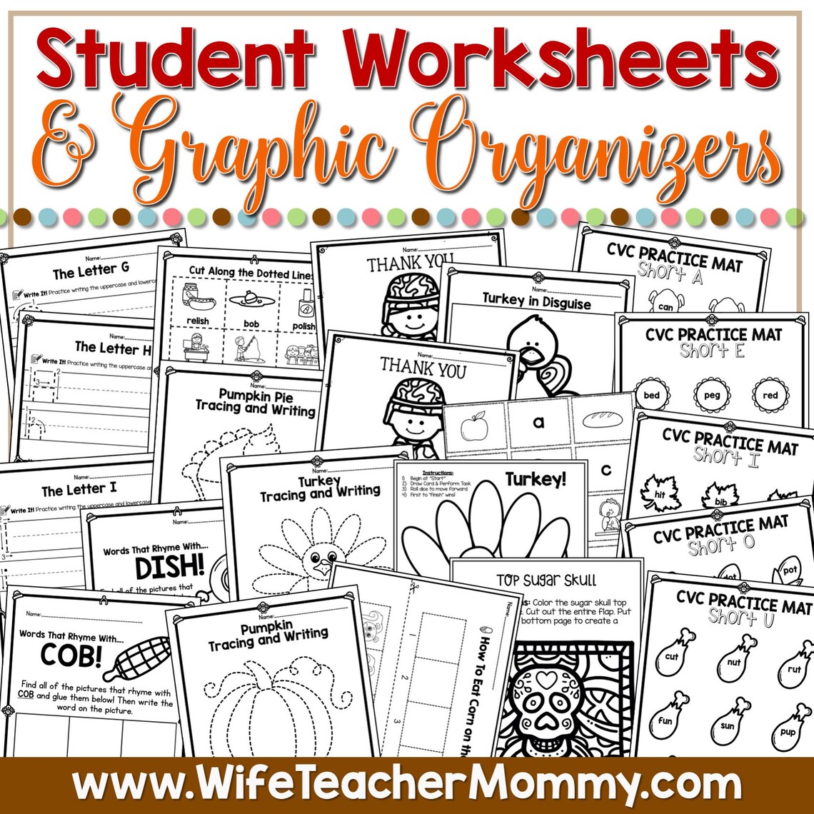 November Homeschool Lessons for Pre-k Language Arts - Etsy