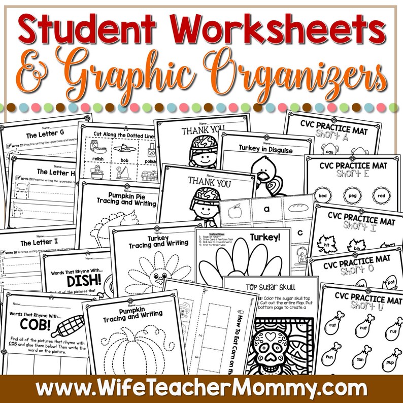 November Homeschool Lessons for Pre-k Language Arts - Etsy