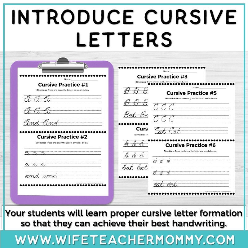 Handwriting Practice: Tracing, Print, and Cursive Bundle - Etsy