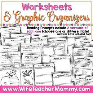 August Homeschool Lessons for 1st and 2nd Grade Math & Language Arts ...