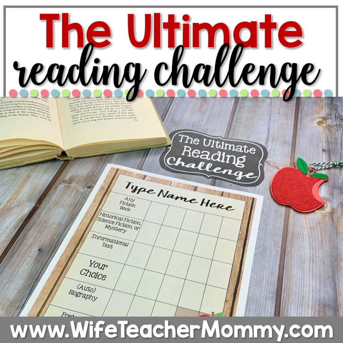 The Ultimate Reading Challenge Editable for Kids Printable | Etsy
