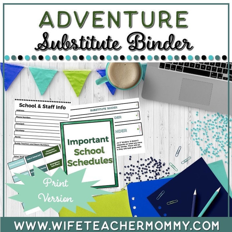 Editable Adventure Substitute Binder print Version - Etsy