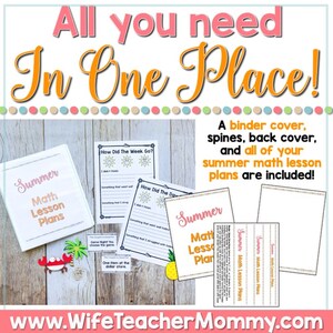 Summer Homeschool Lessons for 1st and 2nd Grades Math - Etsy