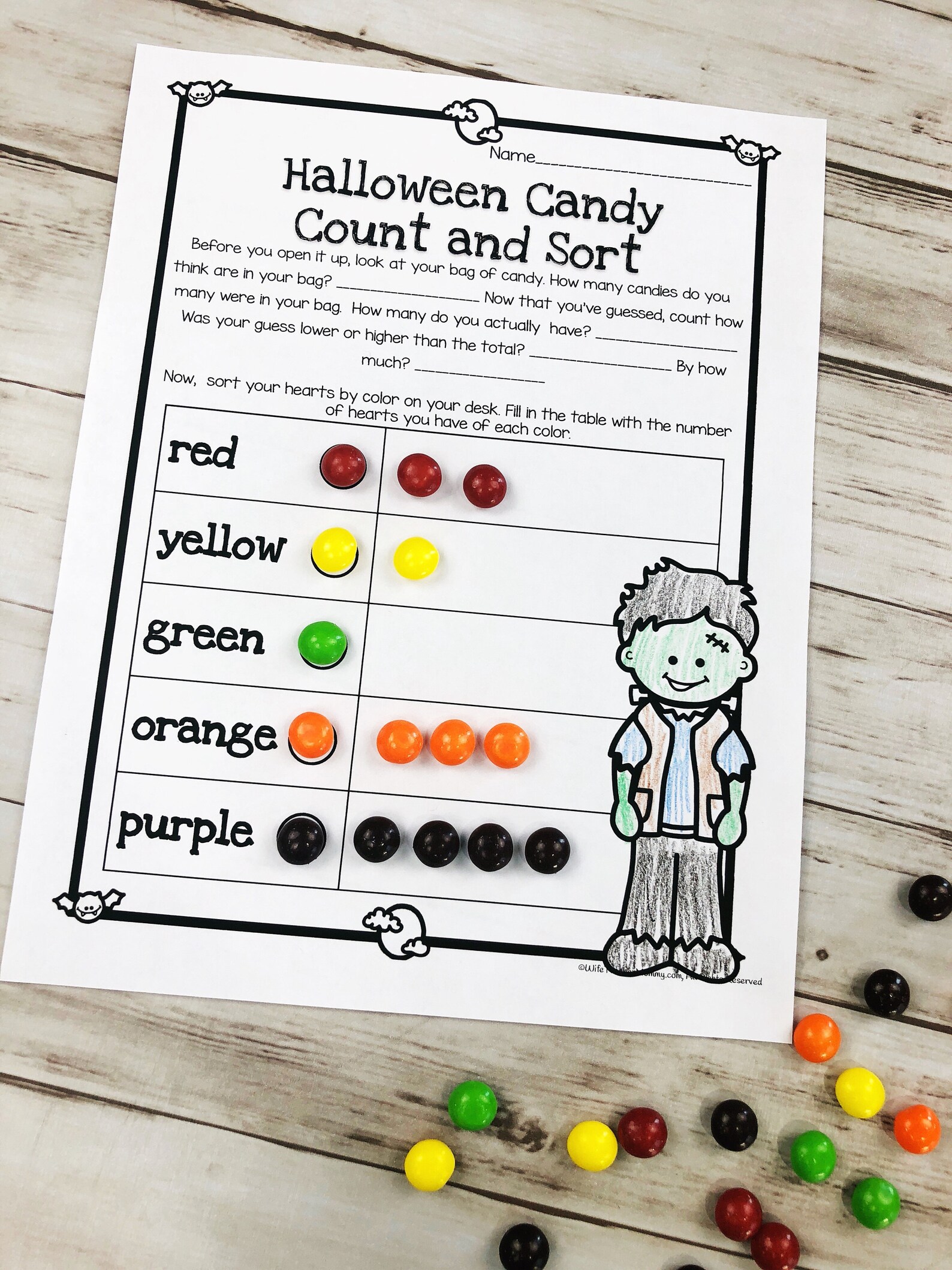 Halloween Candy Math Activities & More for 1st and 2nd Grade | Etsy