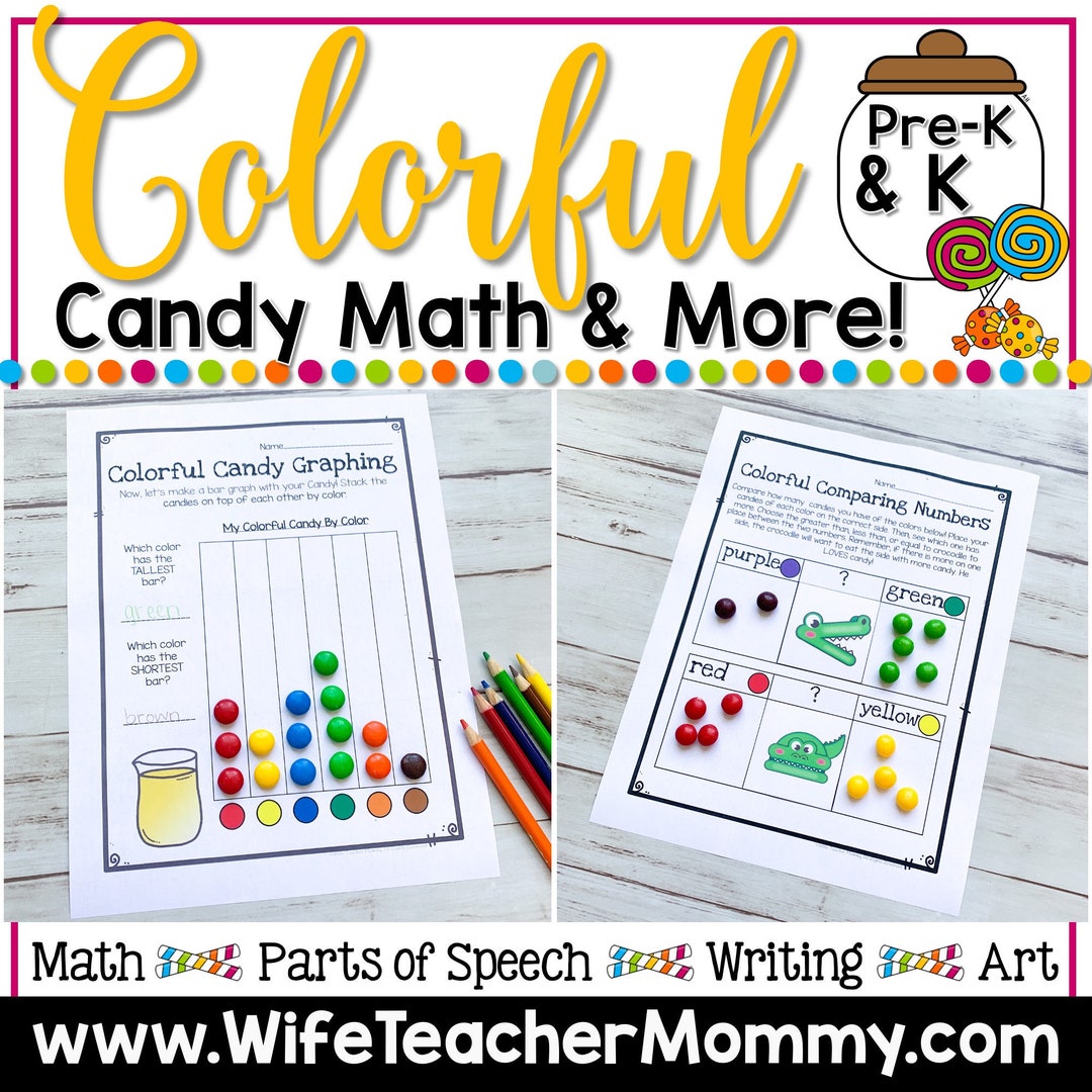 Colorful Candy Math & More Activities for Kindergarten and Pre-k - Etsy