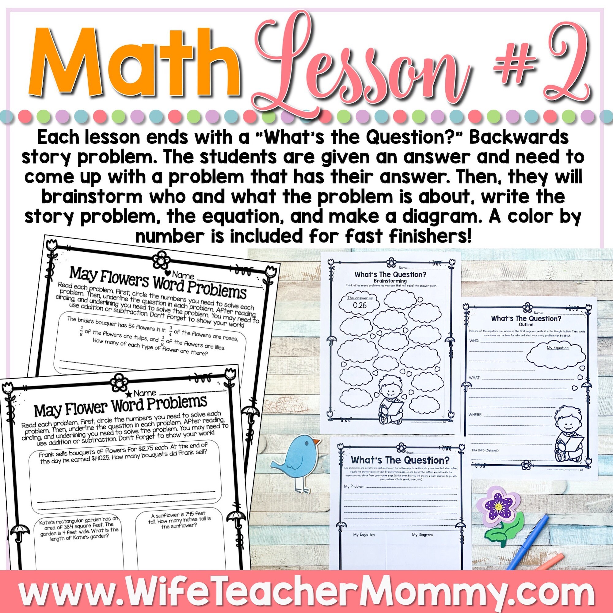 May Homeschool Lessons for 5th and 6th Grades Math - Etsy