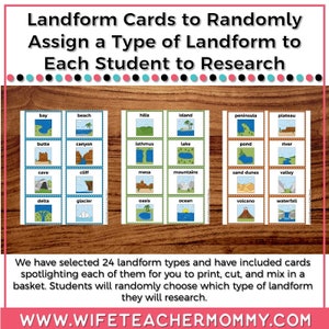 Lower and Upper Grades Landforms Research Unit (print Version) - Etsy