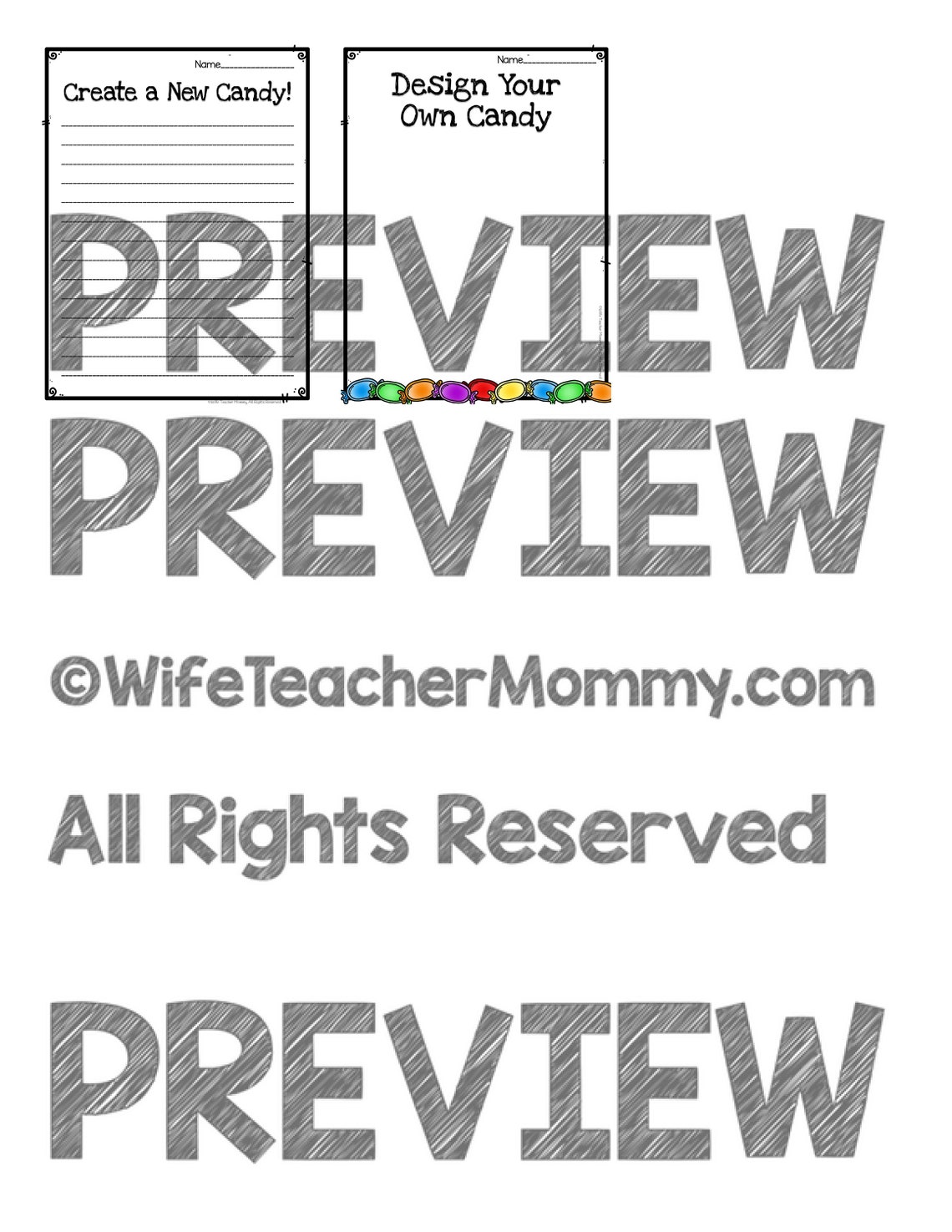 Colorful Candy Math & More Activities for 3rd 4th and 5th - Etsy