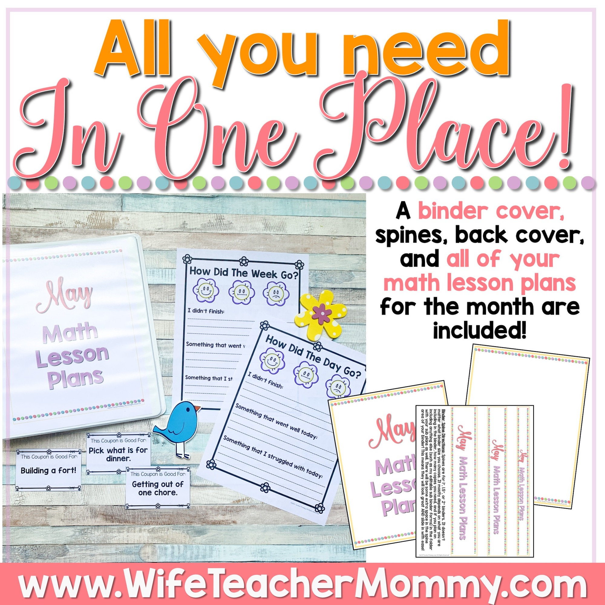 May Homeschool Lessons for 5th and 6th Grades Math | Etsy