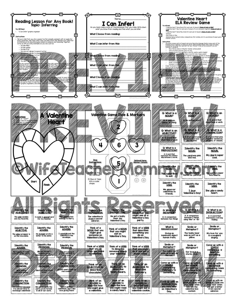 February Homeschool Lessons for 3rd and 4th Grades Language Arts - Etsy