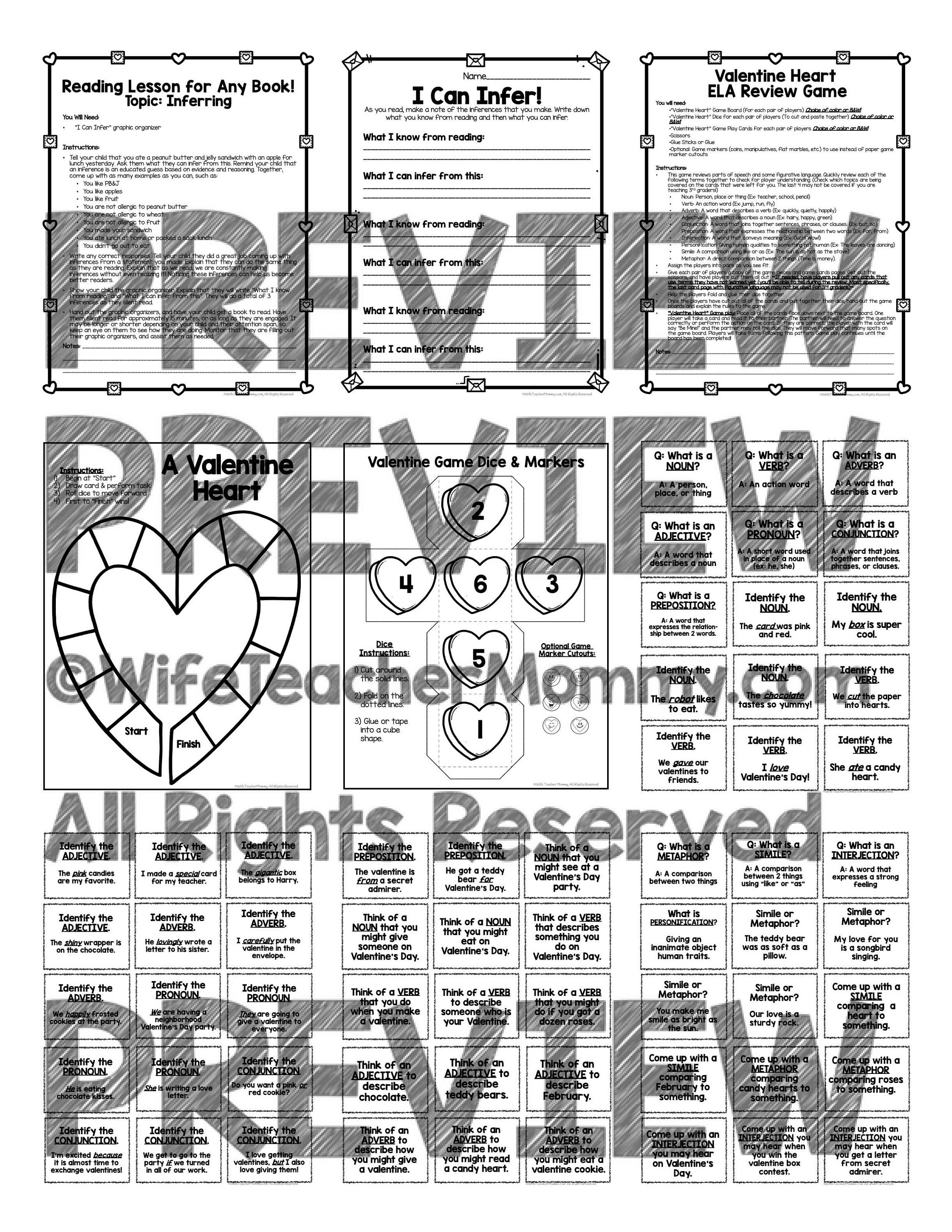 February Homeschool Lessons for 3rd and 4th Grades Language Arts - Etsy