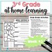 3rd Grade at Home Learning Activities Bundle - Etsy