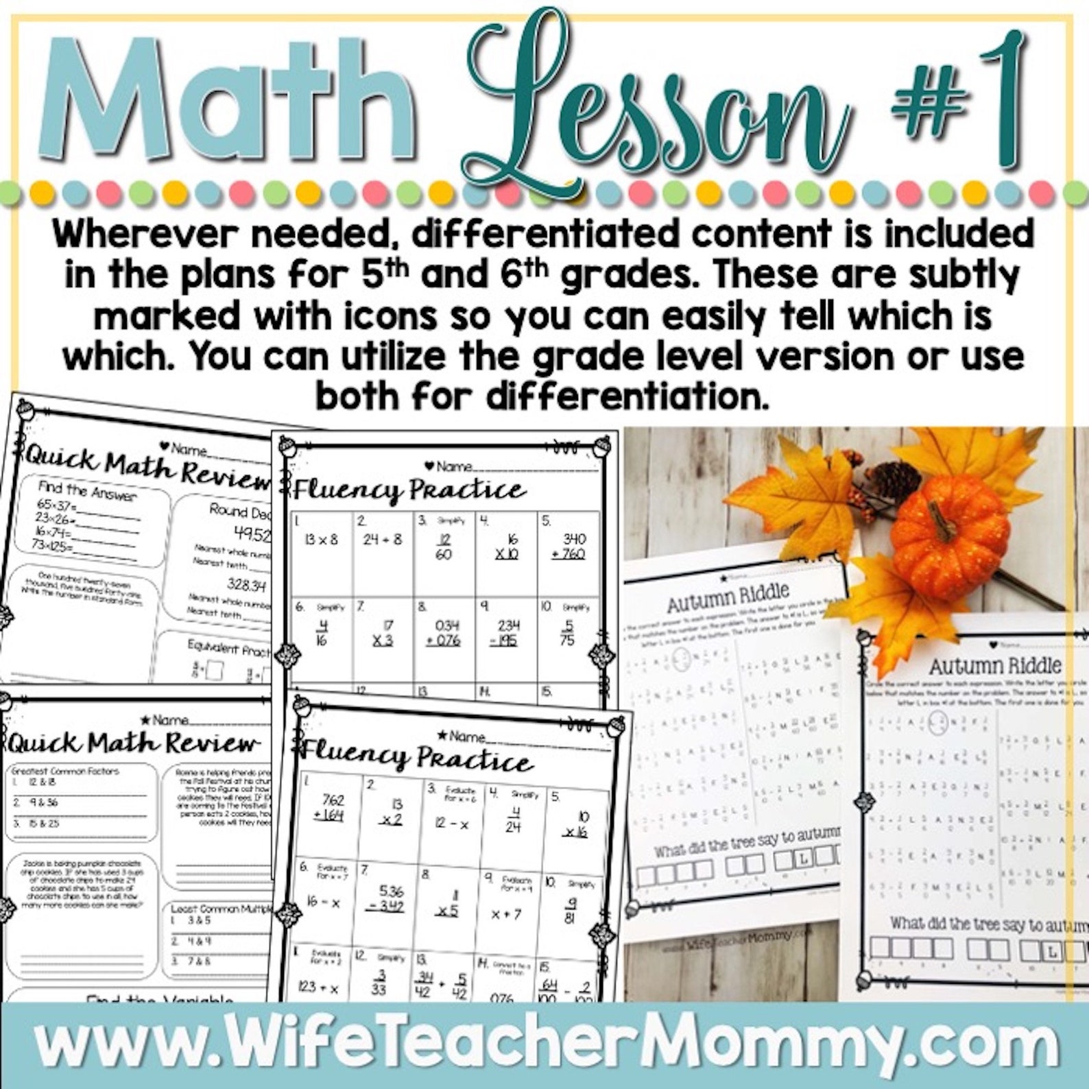 September Homeschool Lessons for 5th and 6th Grade Math & - Etsy
