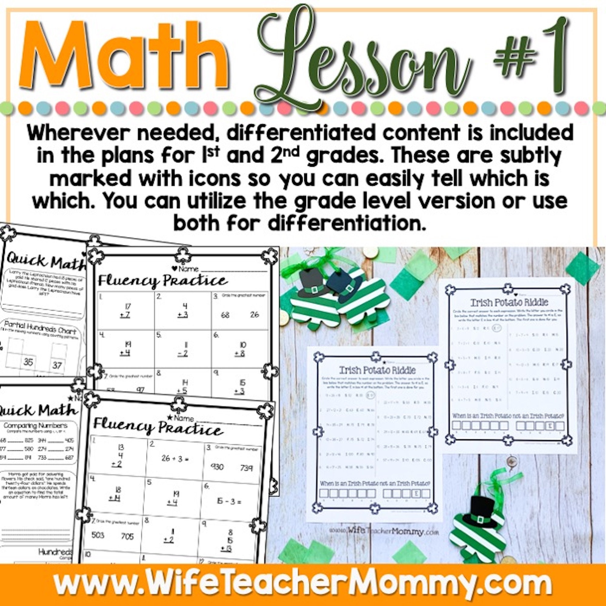 March Homeschool Lessons for 1st and 2nd Grade Math & Language | Etsy