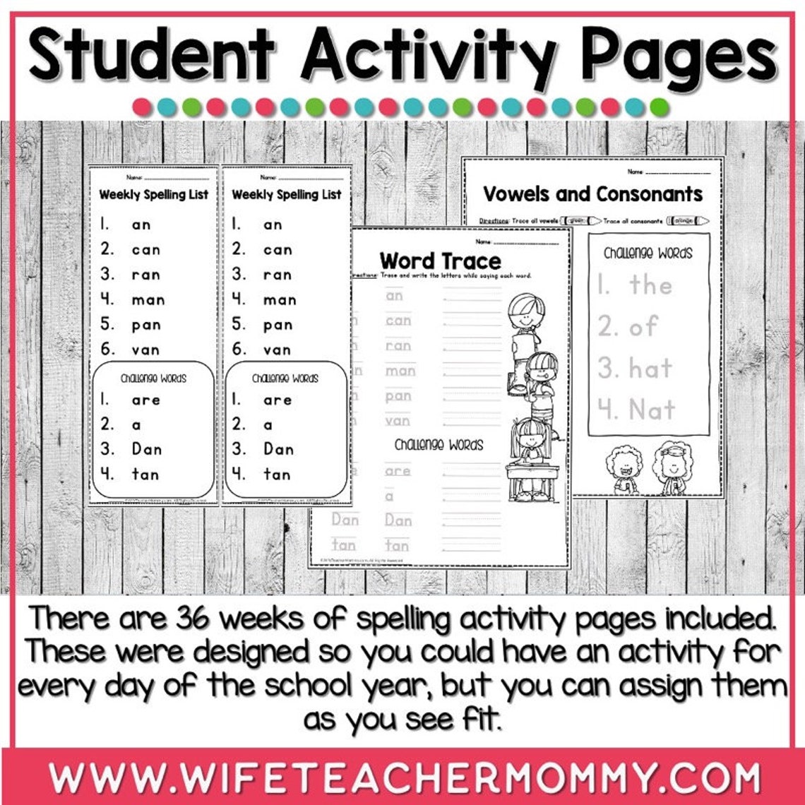 36 Weeks of Spelling for 1st Grade - Etsy