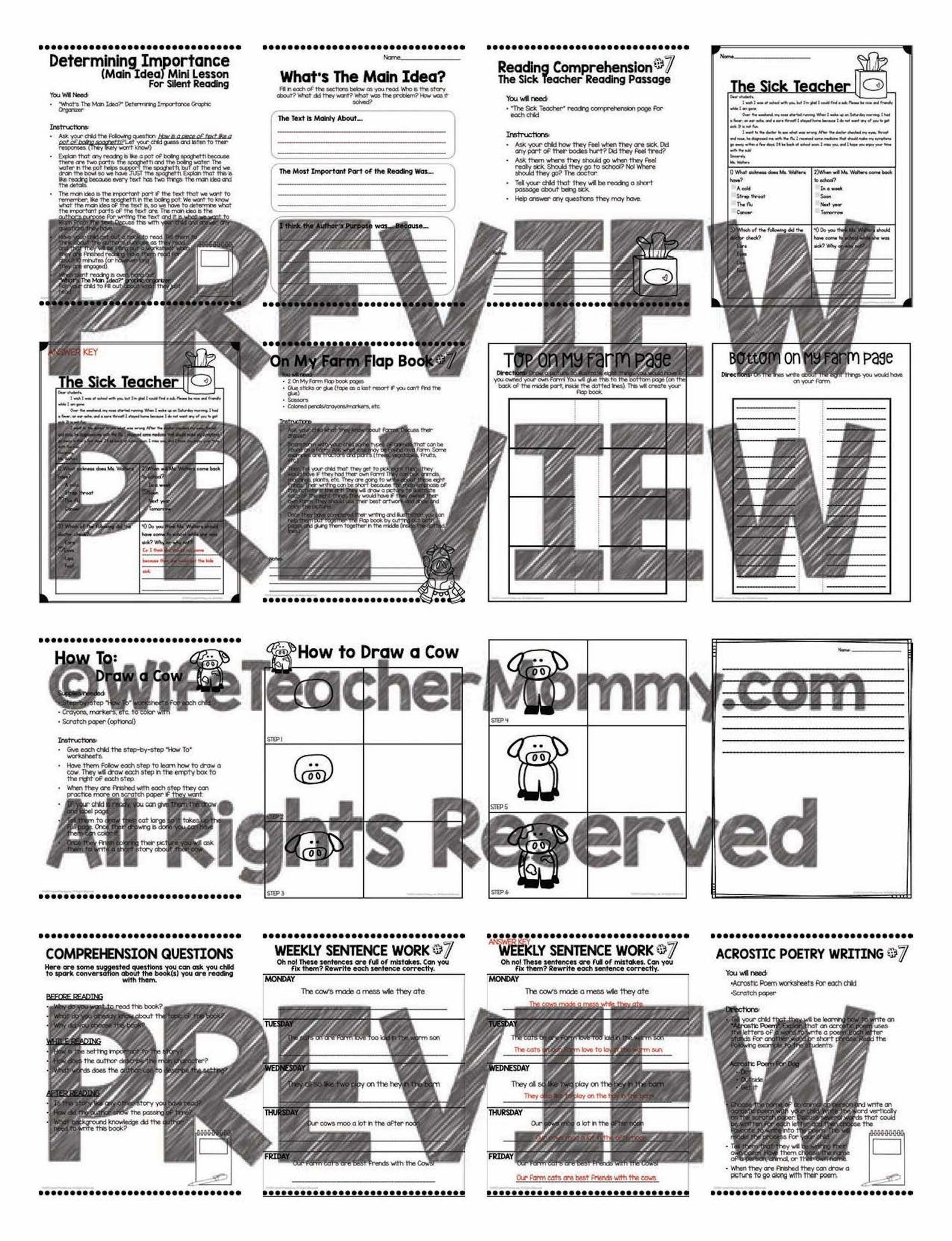 3rd Grade at Home Learning Activities Week 7 - Etsy