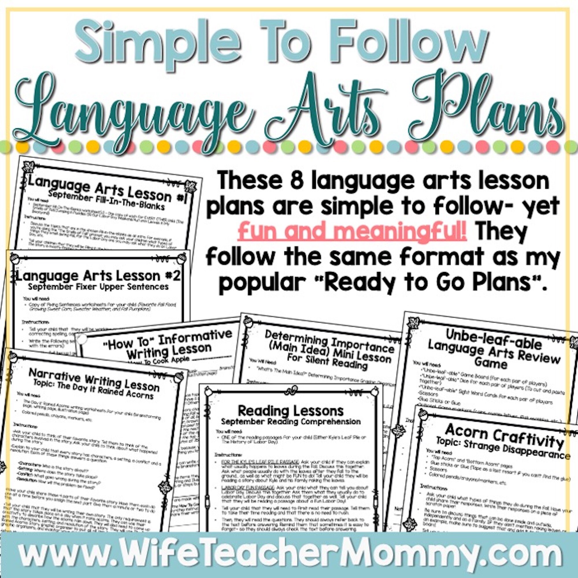 September Homeschool Lessons for 1st and 2nd Grades Language | Etsy