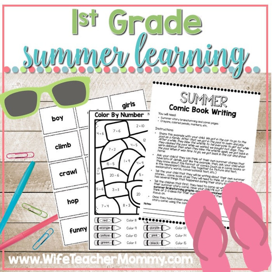 1st Grade Summer Review Packet for Summer Learning - Etsy