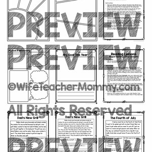 August Homeschool Lessons for 1st and 2nd Grades Language Arts - Etsy