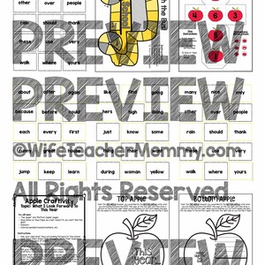 August Homeschool Lessons for 1st and 2nd Grades Language Arts - Etsy