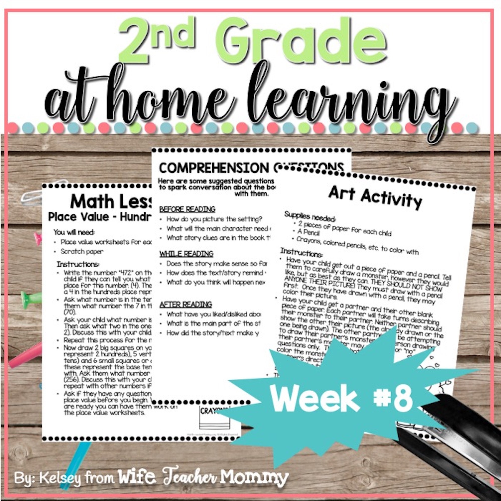 2nd Grade at Home Learning Activities Week 8 - Etsy