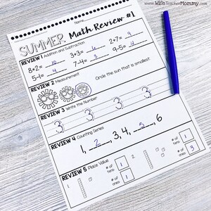 Kindergarten Summer Review Packet/ Learning Activities - Etsy