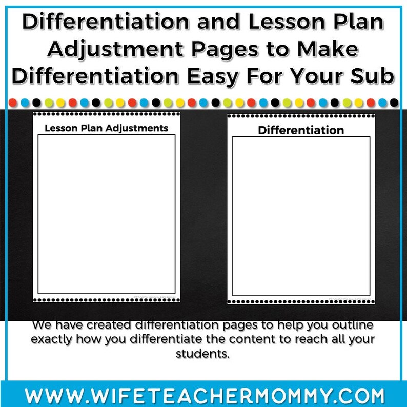 Editable Amusement Park Substitute Binder print Version - Etsy