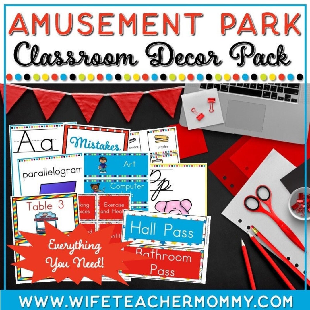 Amusement Park Classroom Decor Pack - Etsy
