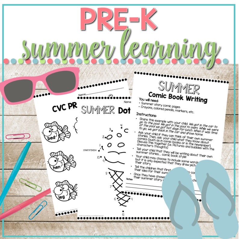 Pre-k Summer Review/kindergarten Prep Summer Learning Packet - Etsy