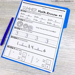 Kindergarten Summer Review Packet/ Learning Activities - Etsy
